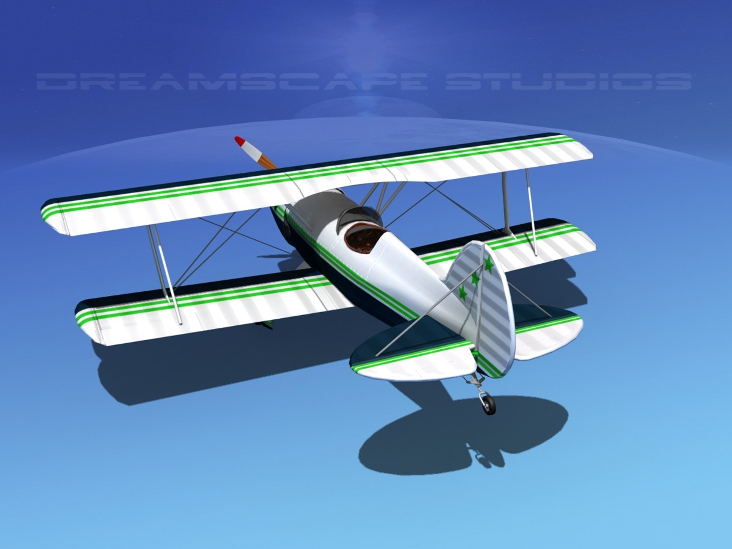 3d Model Of Propeller Acro Sport Biplane
