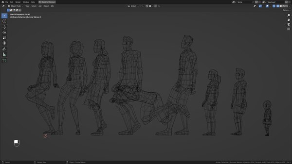 modelo 3d Summer People: animada y montada - TurboSquid 2046103