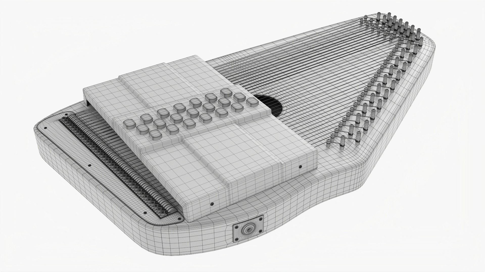 3D Autoharp Music Instrument - TurboSquid 1770745