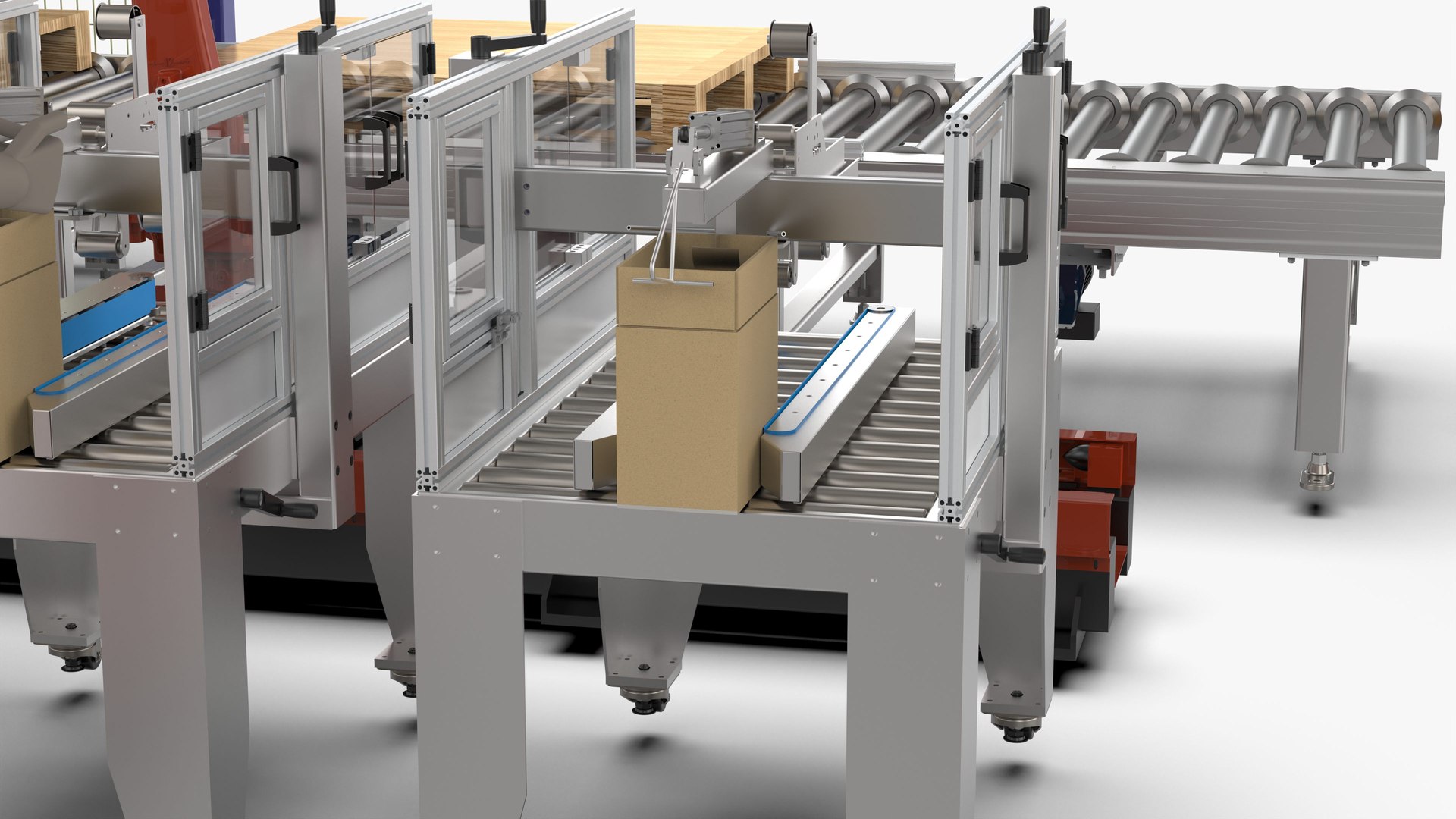 3D Automatic Cartons Packaging And Palletizing Machine - TurboSquid 2066002