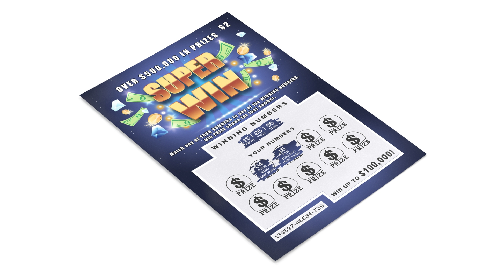 Super Win Lottery Tickets Collection 3D Model - TurboSquid 2125253