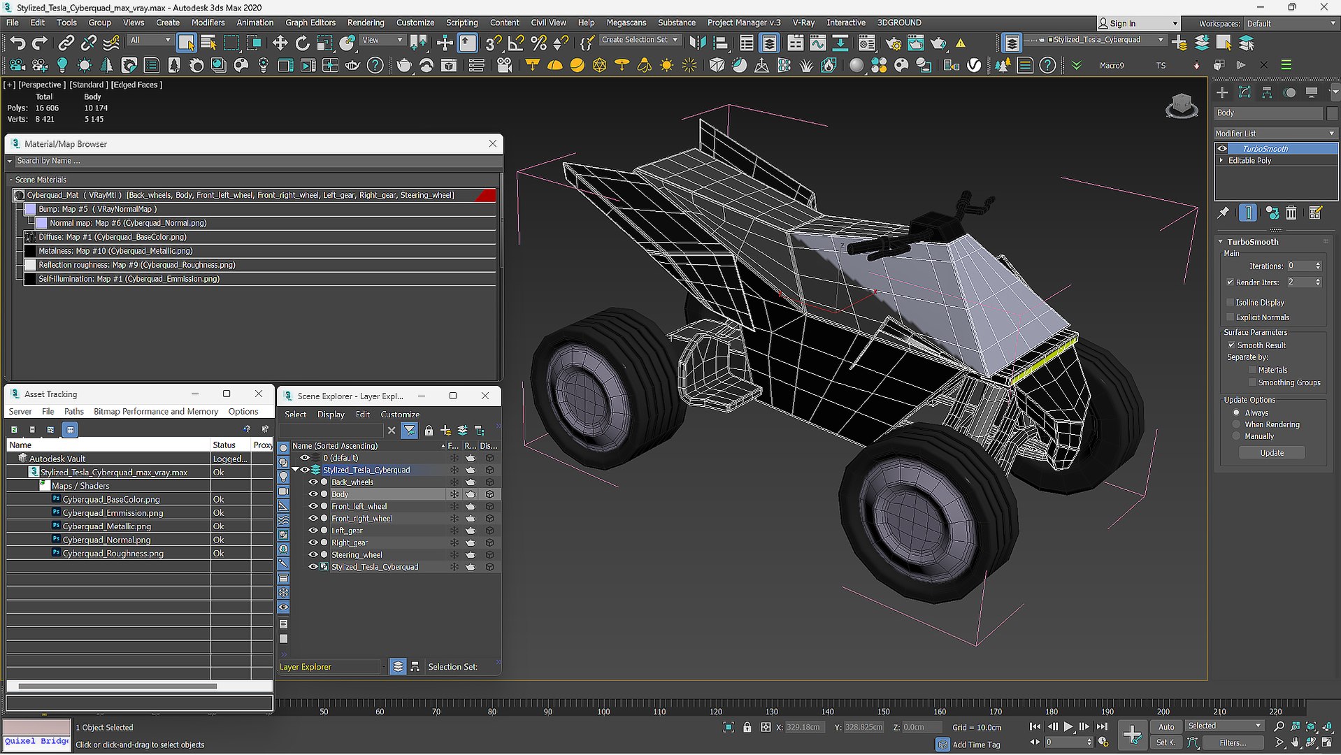 Stylized Tesla Cyberquad 3D Model - TurboSquid 2352611