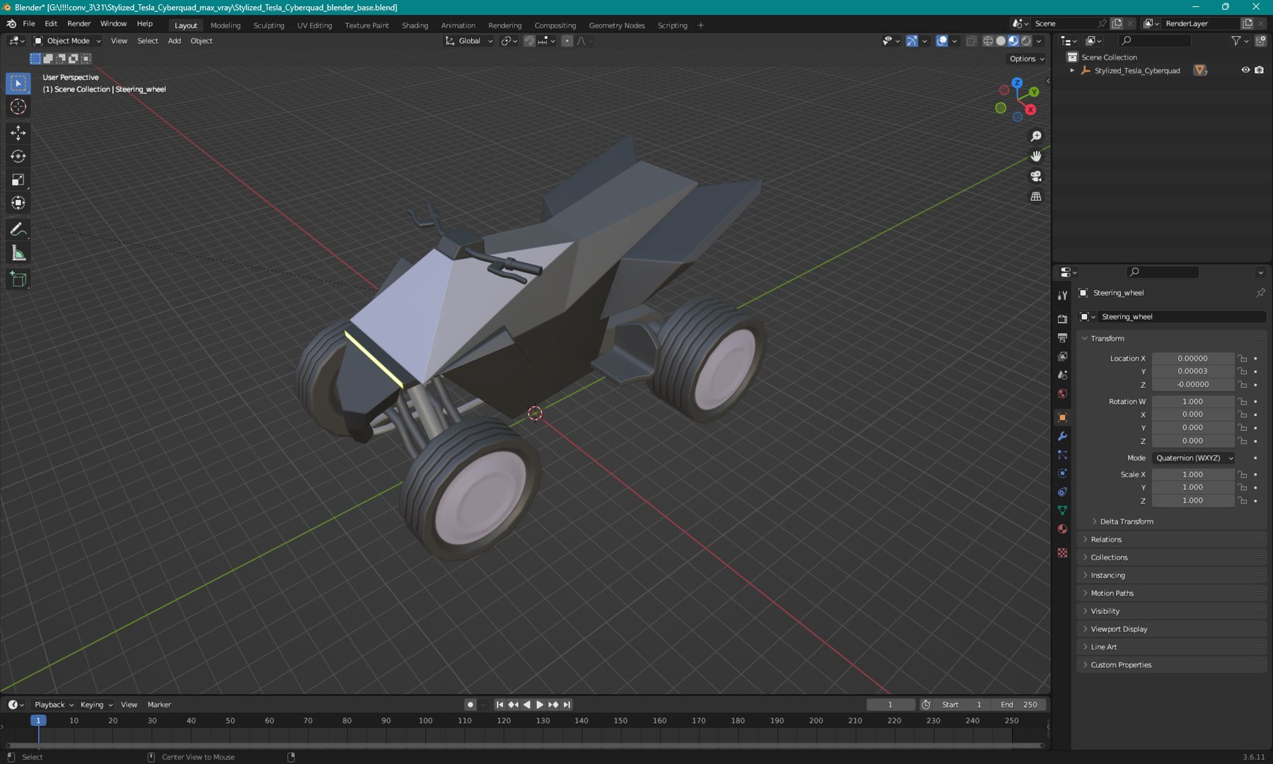 Stylized Tesla Cyberquad 3D Model - TurboSquid 2352611