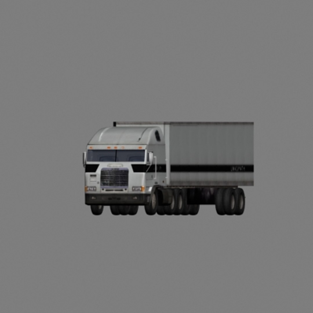 3ds Max 18 Wheeler W Trailer