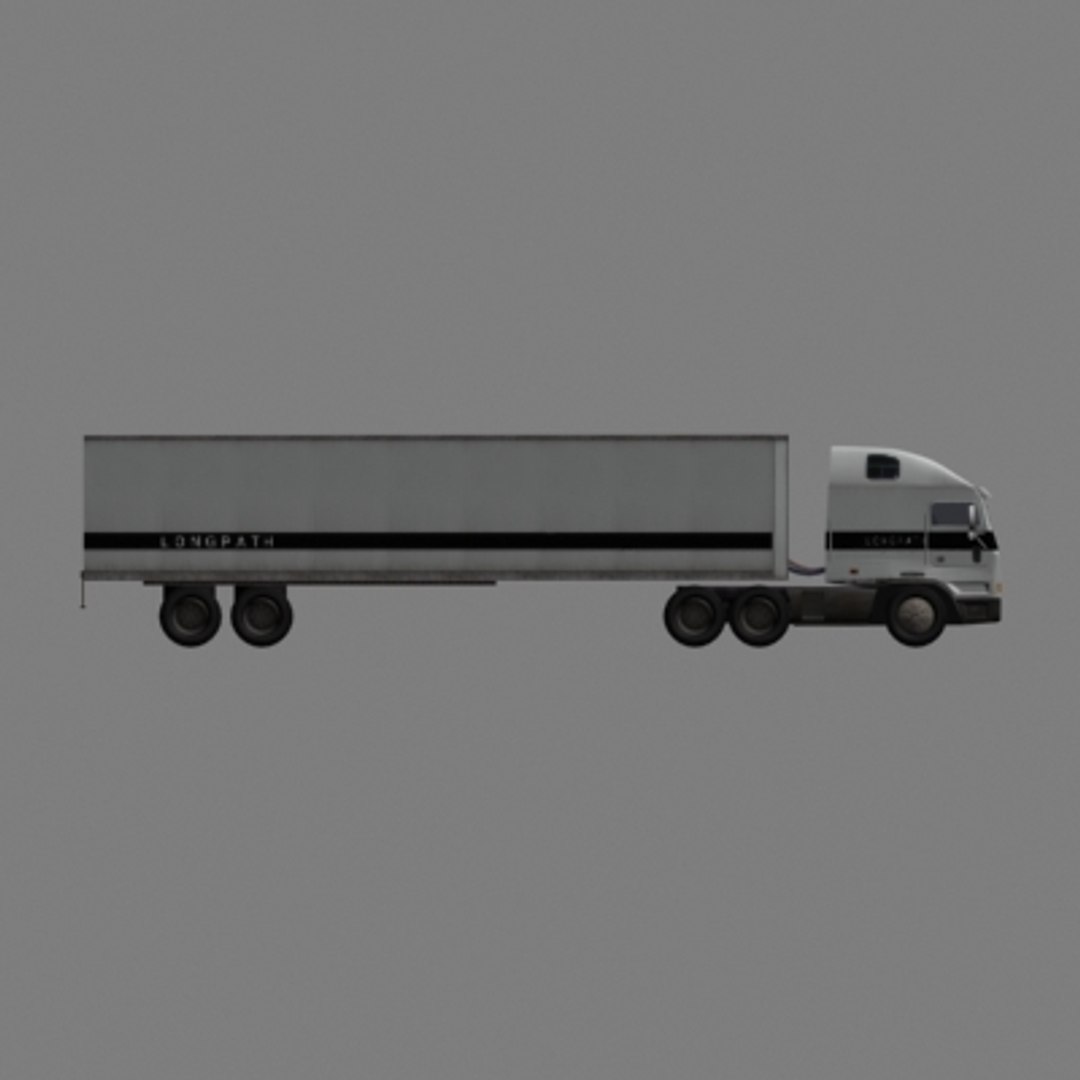 3ds Max 18 Wheeler W Trailer
