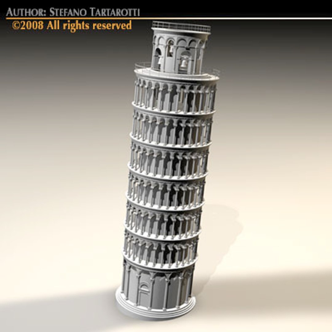Leaning Tower Pisa 3d C4d