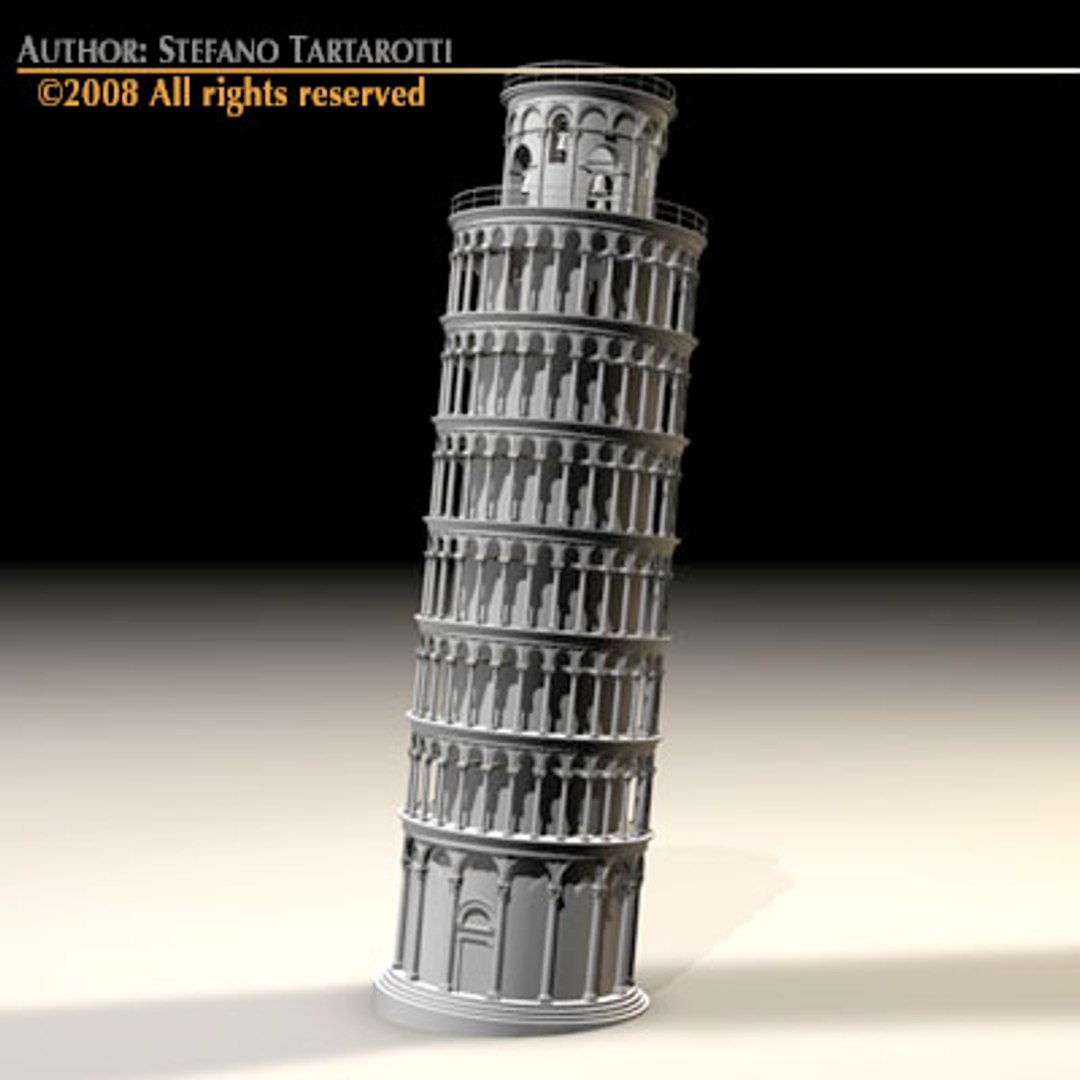 Leaning Tower Pisa 3d C4d
