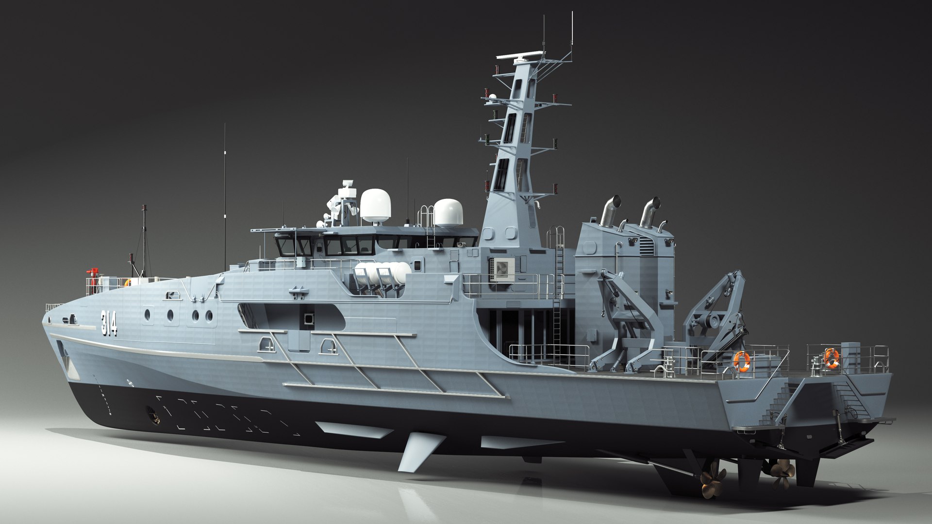 3D Patrol Boat ADV Cape Otway Rigged for Cinema 4D - TurboSquid 2131001