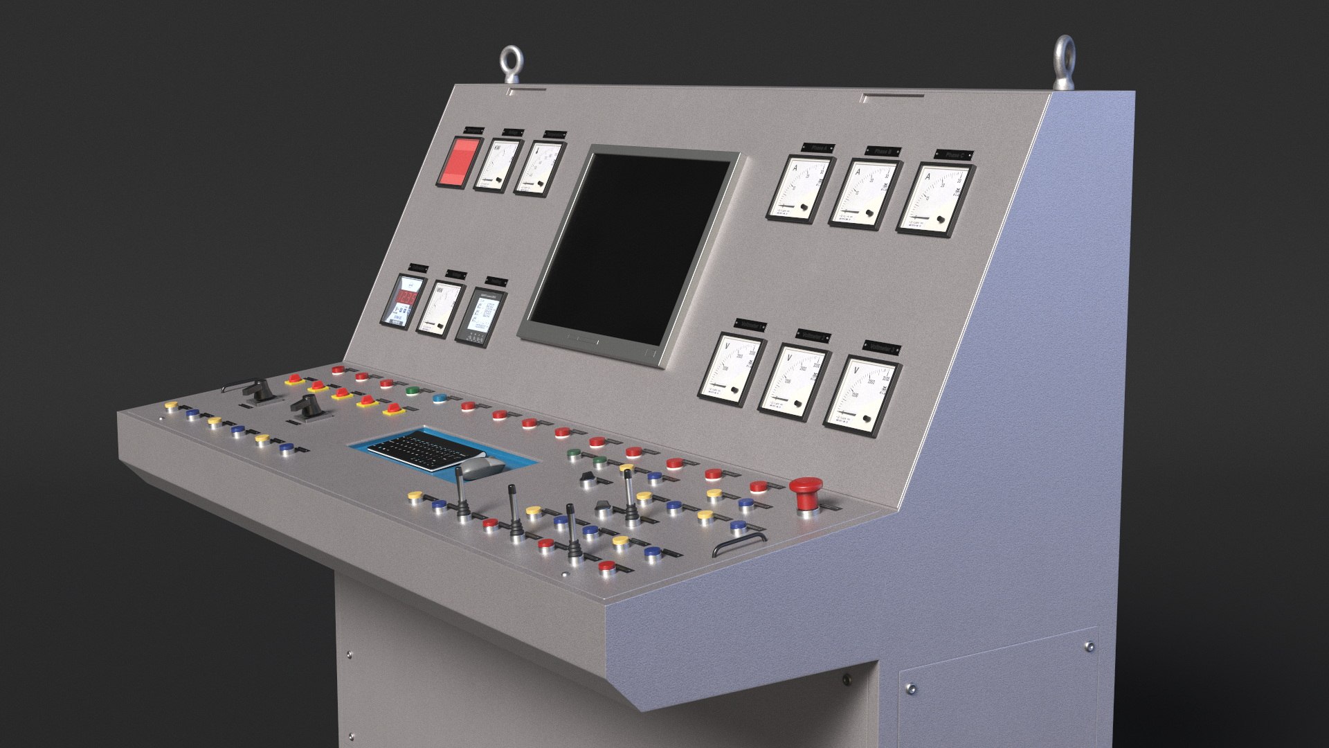 Electric Control Desk Model - TurboSquid 2302309