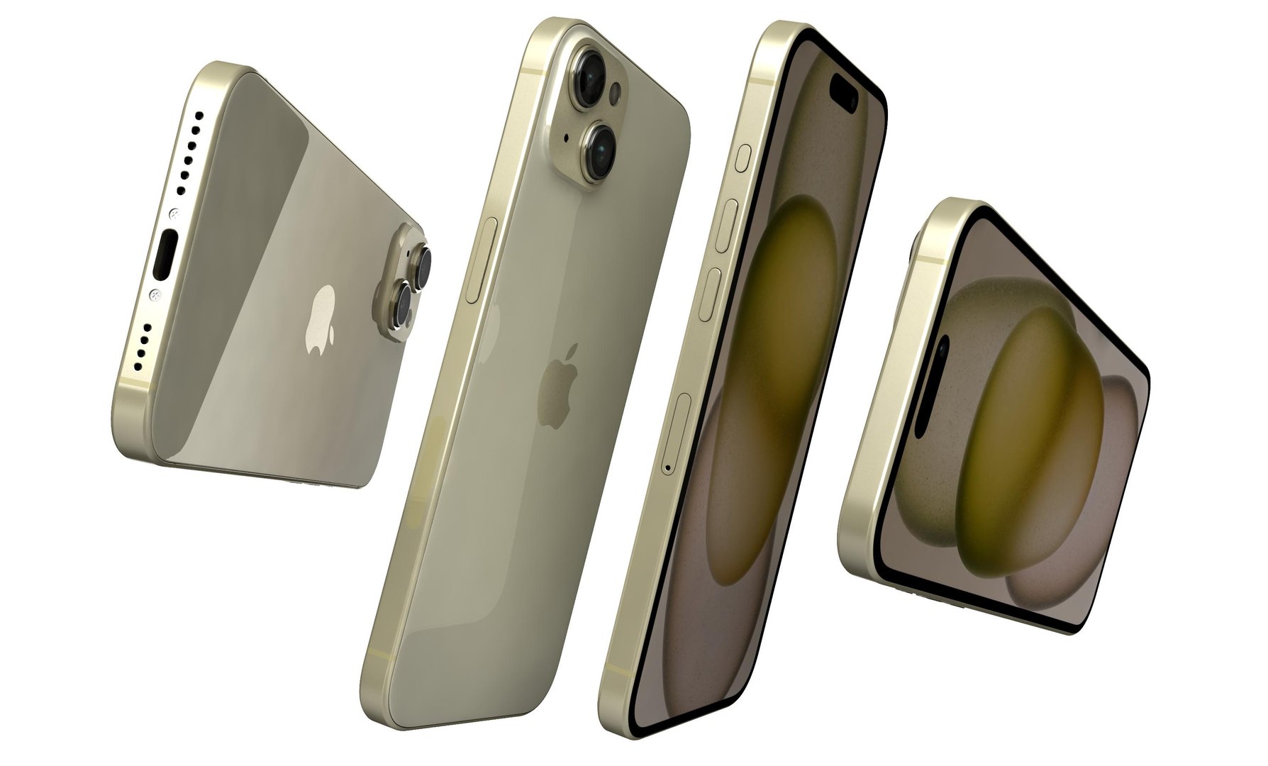 3D model Apple iPhone 15 Plus Yellow - TurboSquid 2131278