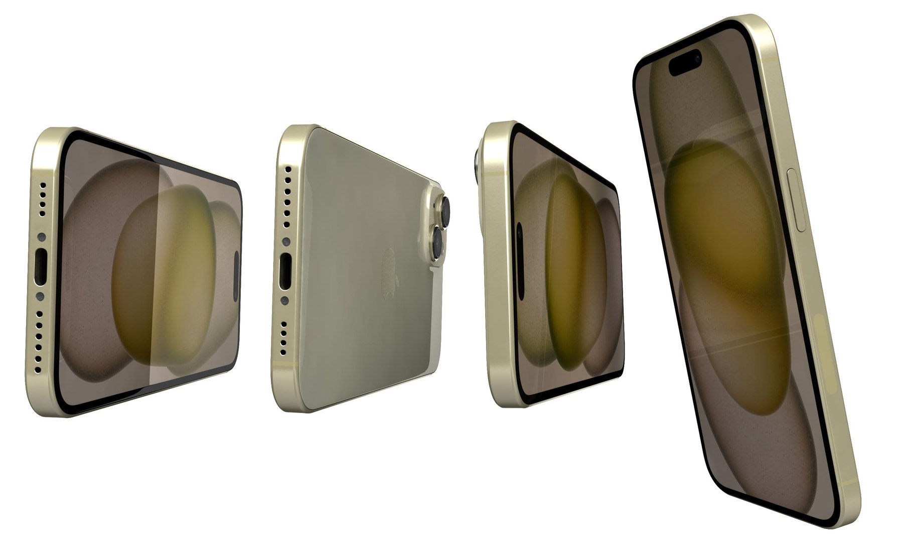 3D model Apple iPhone 15 Plus Yellow - TurboSquid 2131278