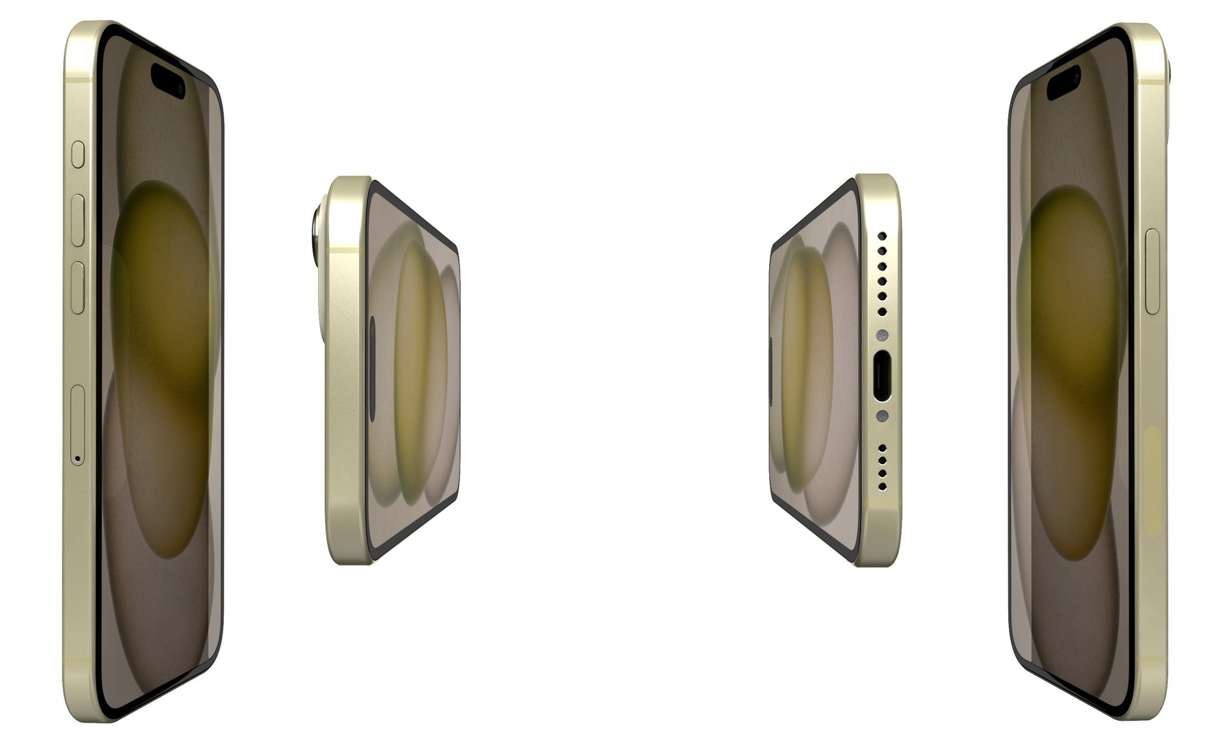3D model Apple iPhone 15 Plus Yellow - TurboSquid 2131278