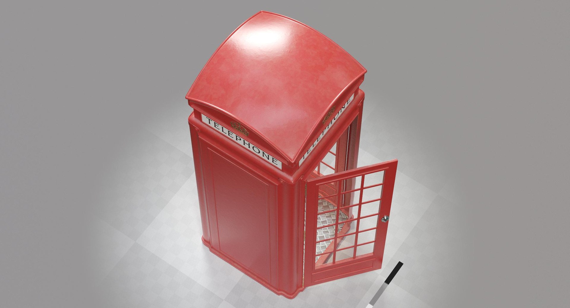 3D Telephone Box - TurboSquid 1410947