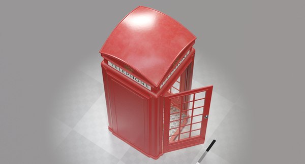 3D telephone box - TurboSquid 1410947