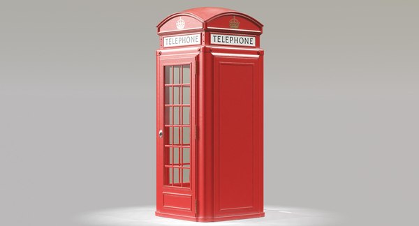 3D telephone box - TurboSquid 1410947