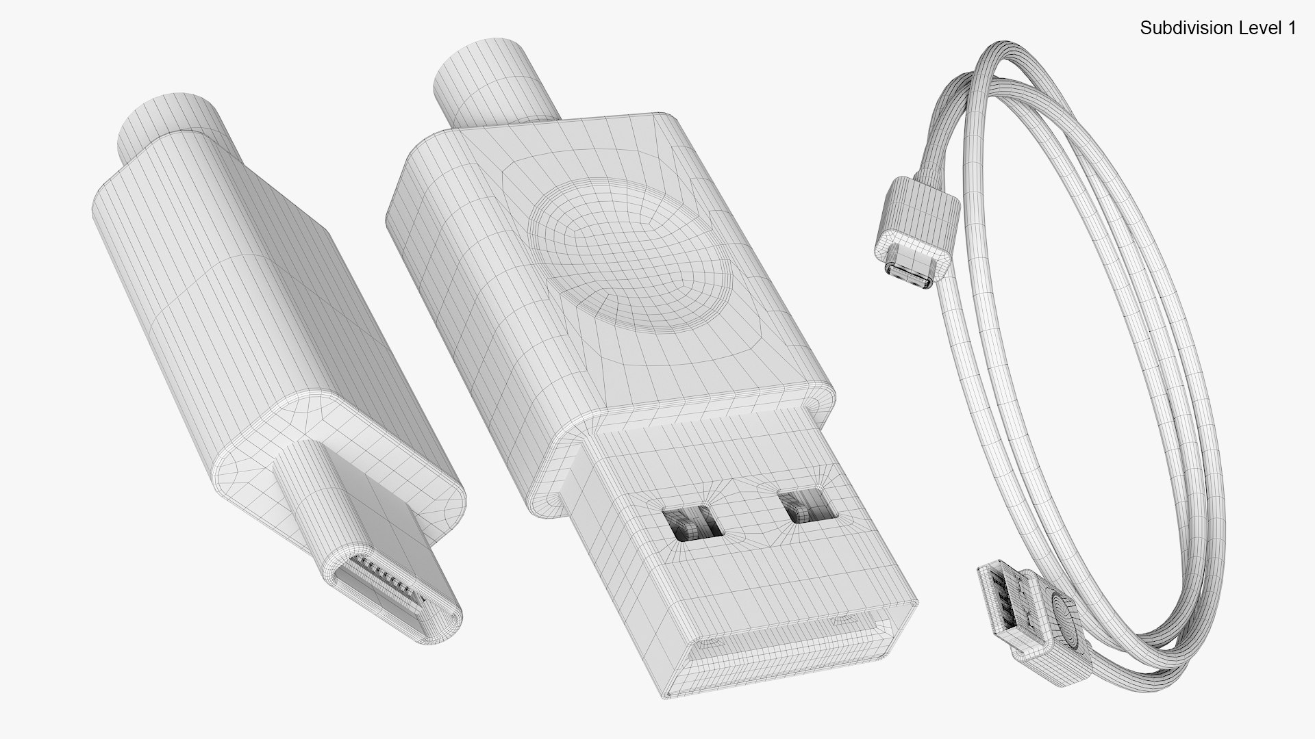 3D USB 3 To USB C Cable - TurboSquid 2255283