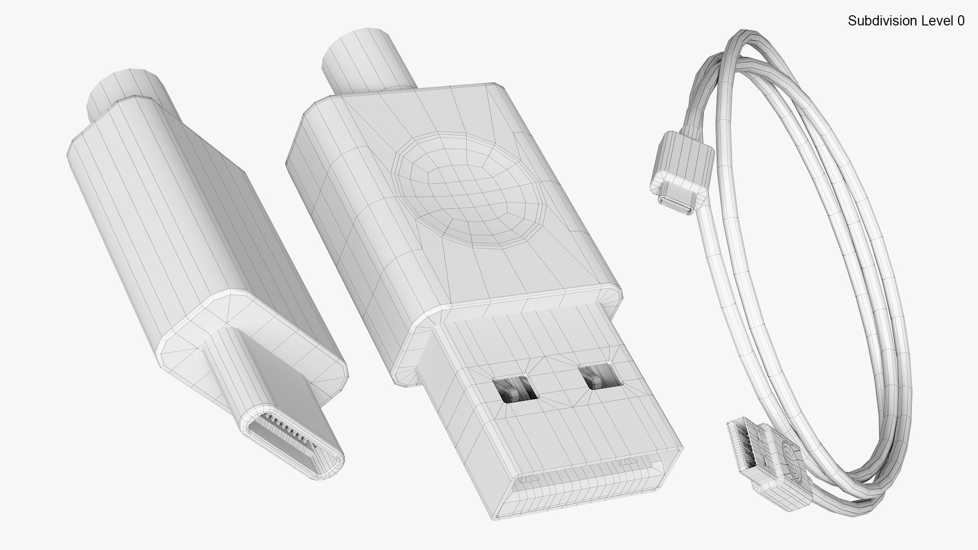 3D USB 3 To USB C Cable - TurboSquid 2255283