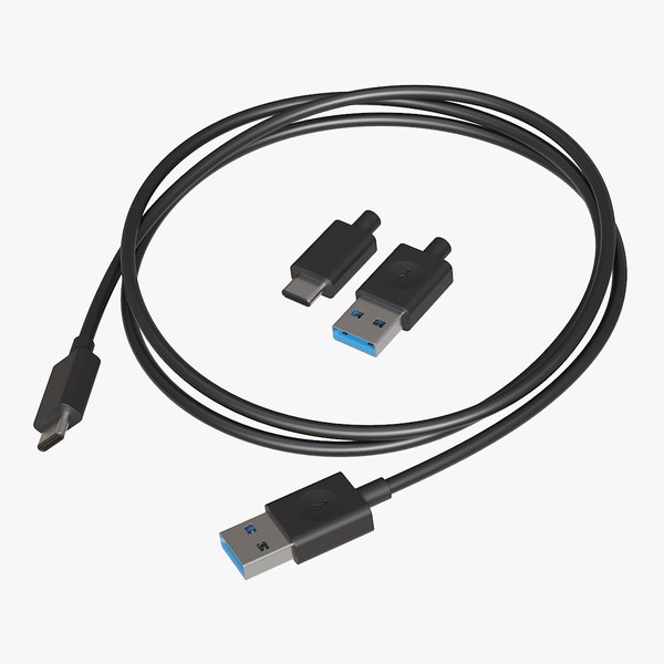 USB 3 - USB C ケーブル3Dモデル - TurboSquid 2255283