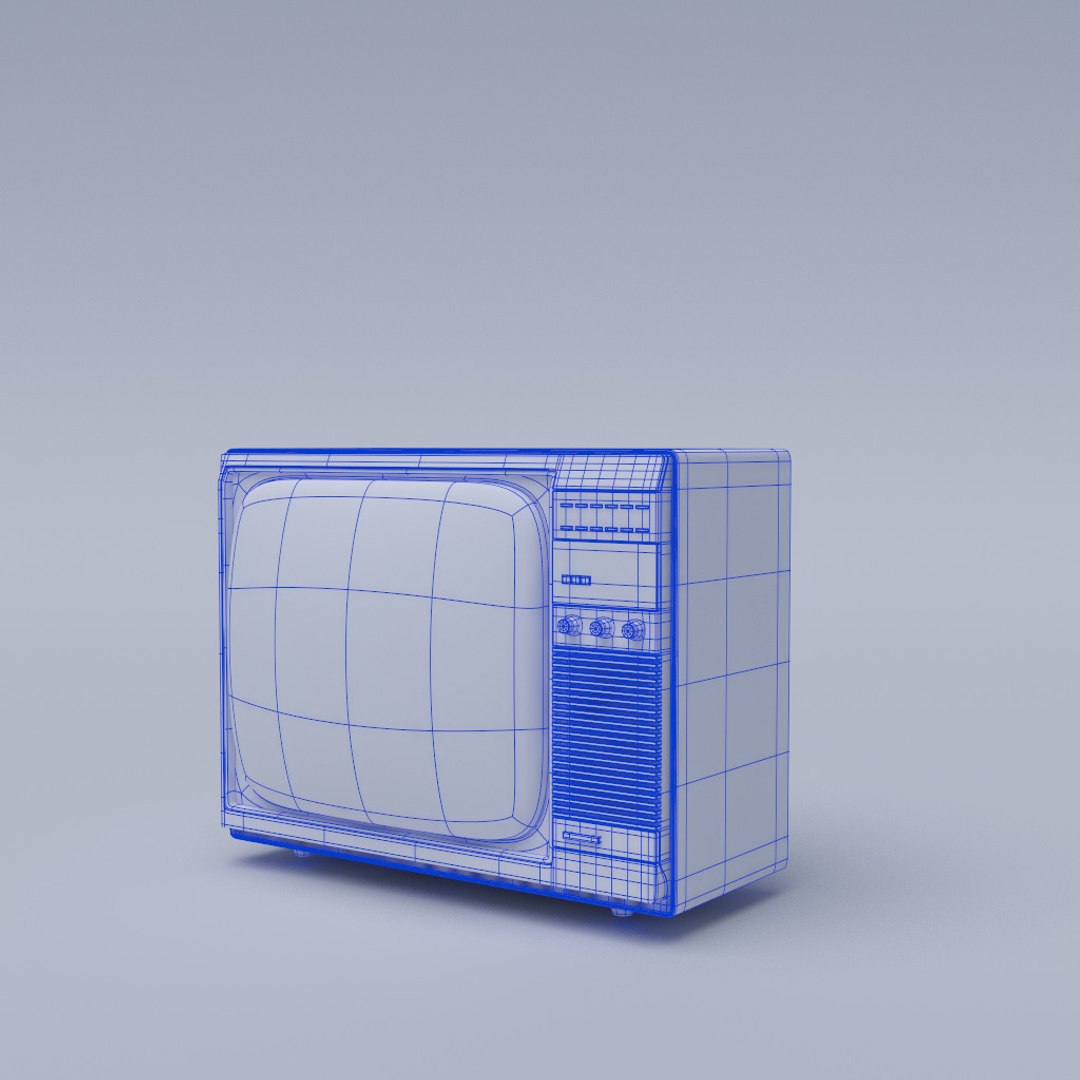 old tv 80s 3d model