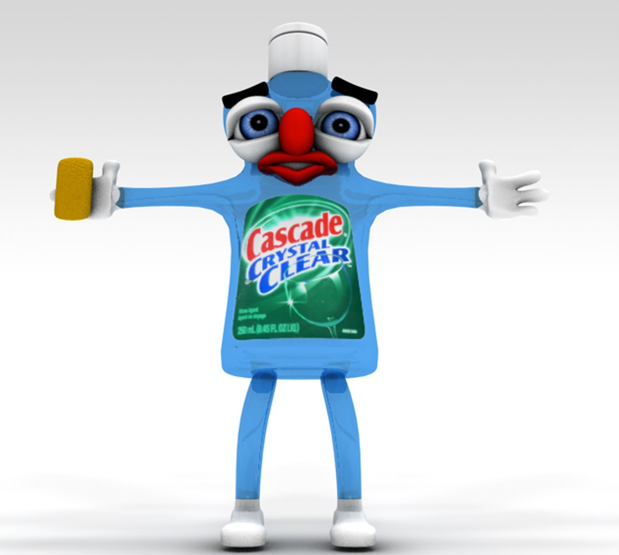 3d Cascade Man Character