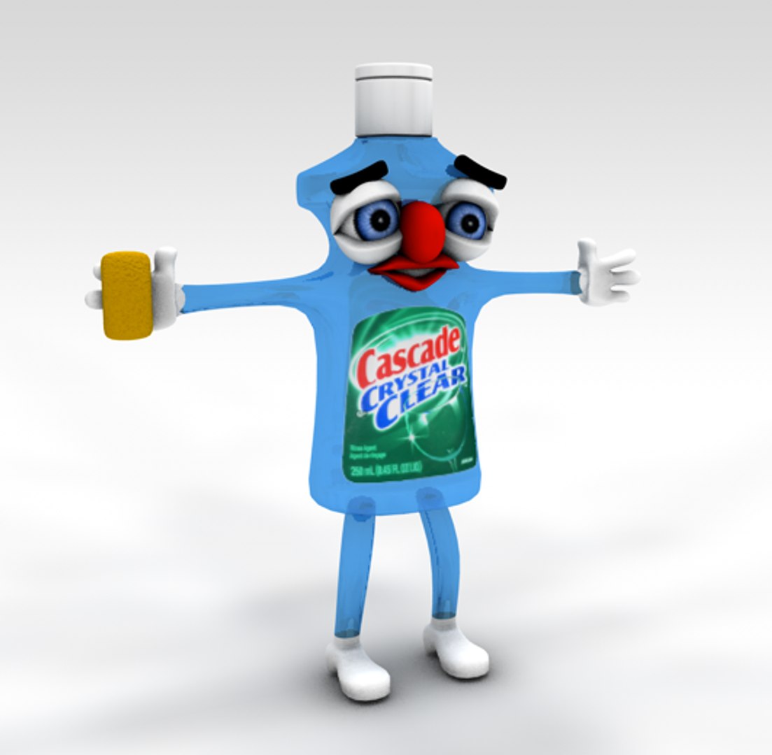 3d Cascade Man Character