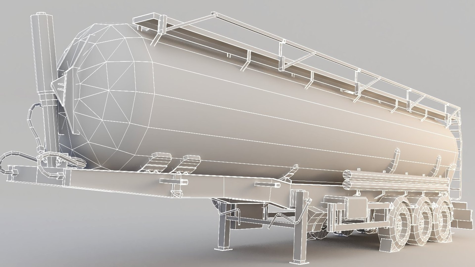 3D fuel tank trailer - TurboSquid 1527394