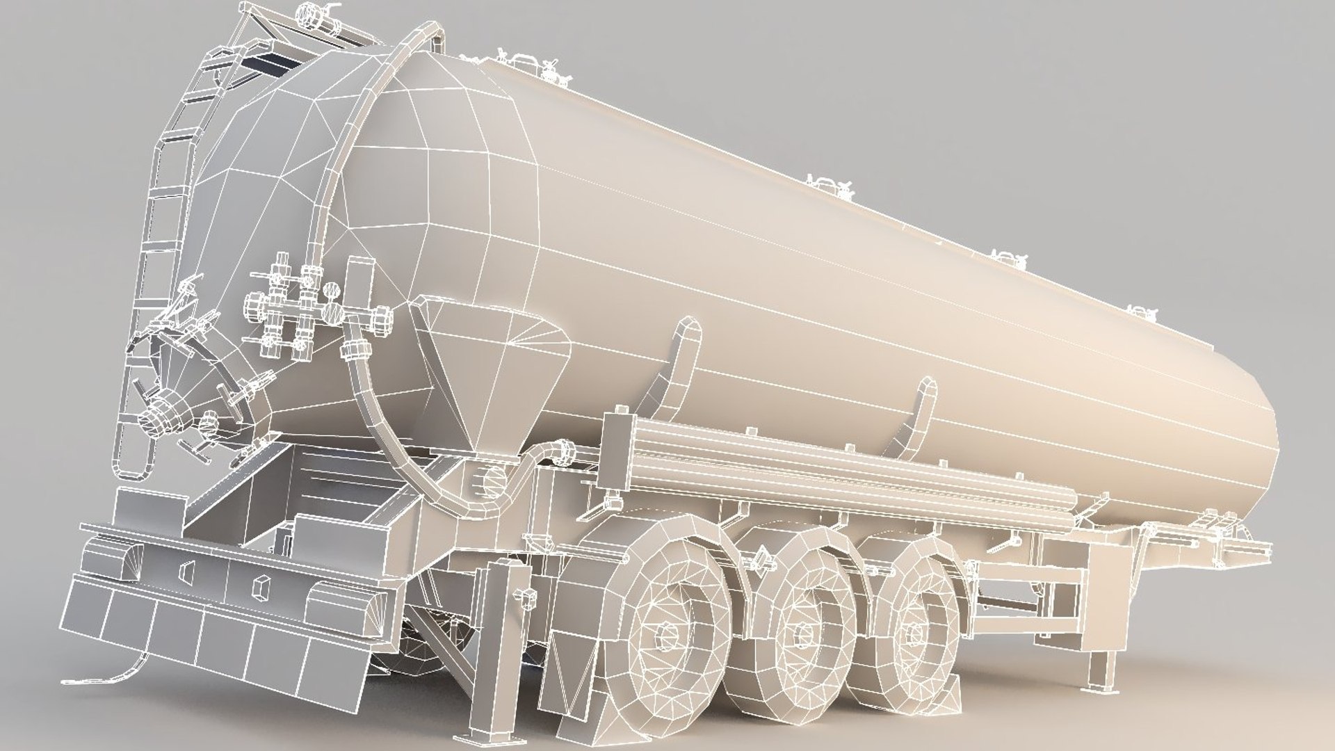 3D fuel tank trailer - TurboSquid 1527394