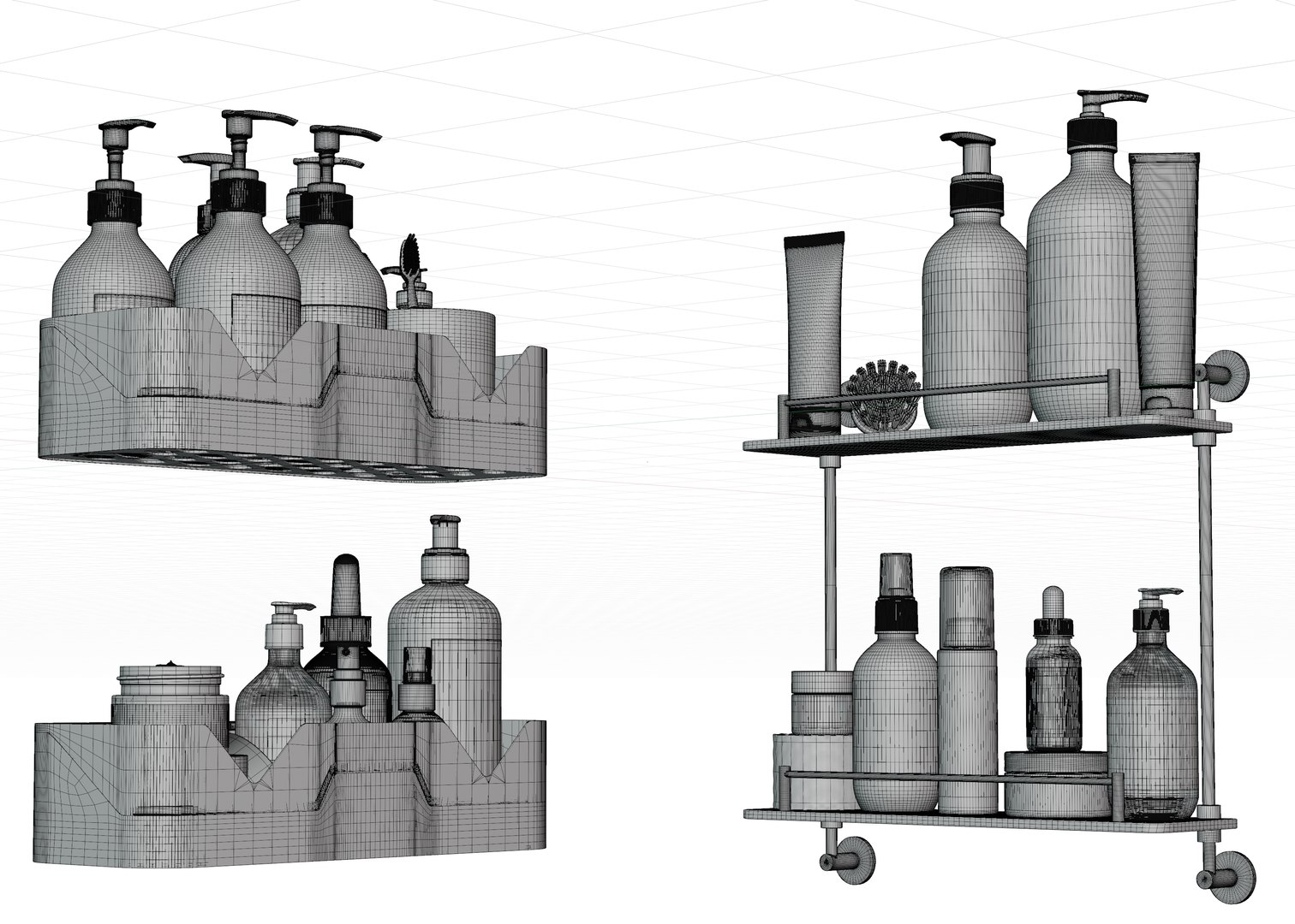 3D Model Bathroom Cosmetics Rack 02 - TurboSquid 2285790