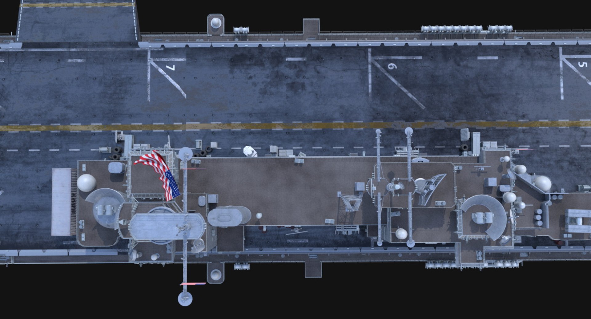 uss nassau rigged 3d obj