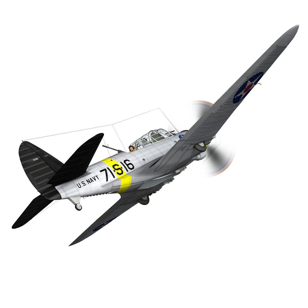 Douglas Tdb-1 Devastator - 3d C4d