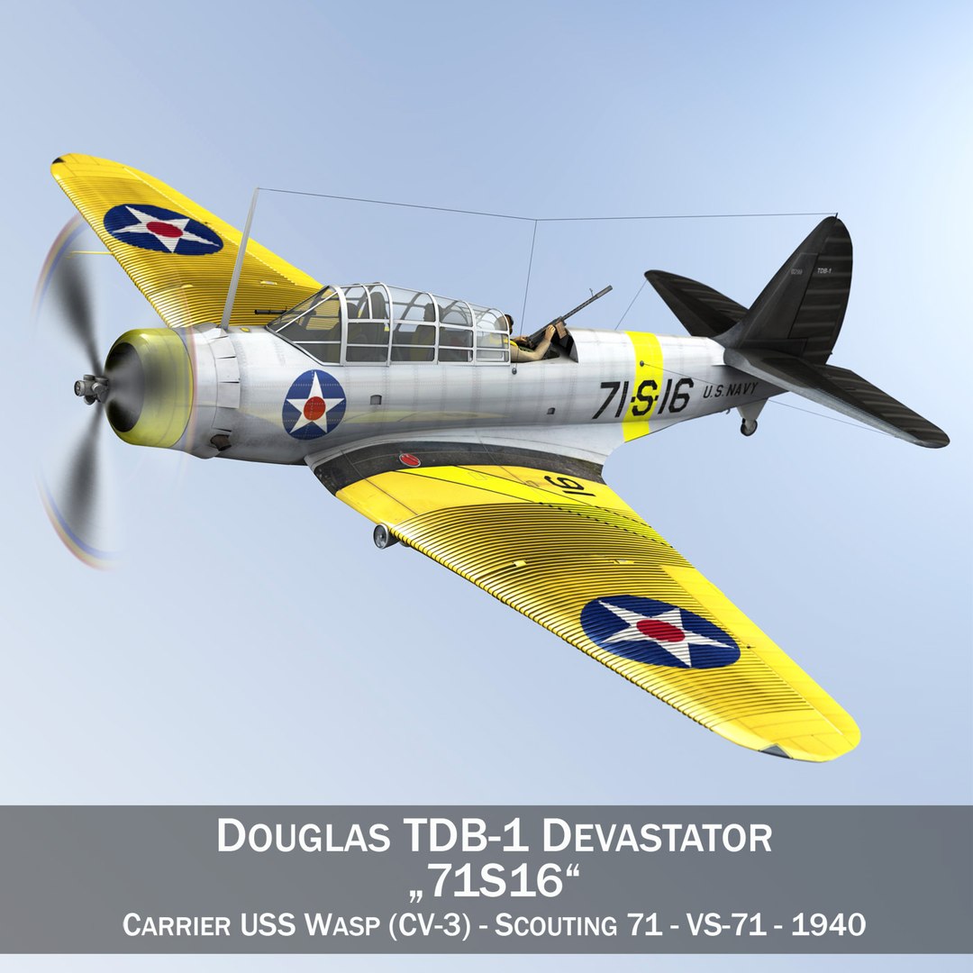 Douglas Tdb-1 Devastator - 3d C4d