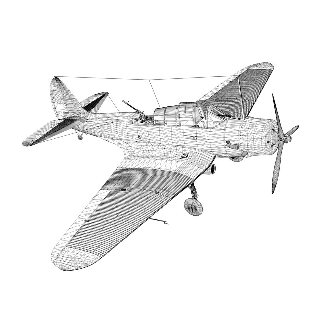Douglas Tdb-1 Devastator - 3d C4d