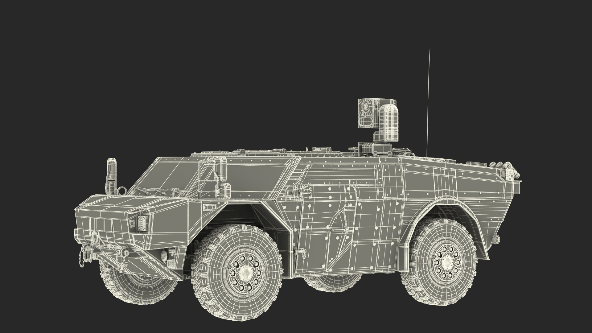 Fennek German Reconnaissance Vehicle 3d Model