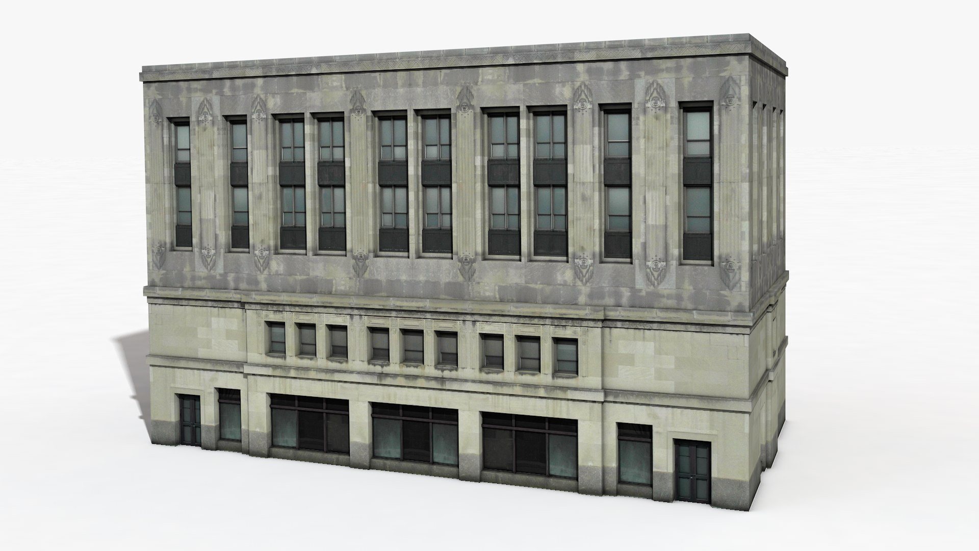 Apartment Building Low Poly 3D Model - TurboSquid 2064287