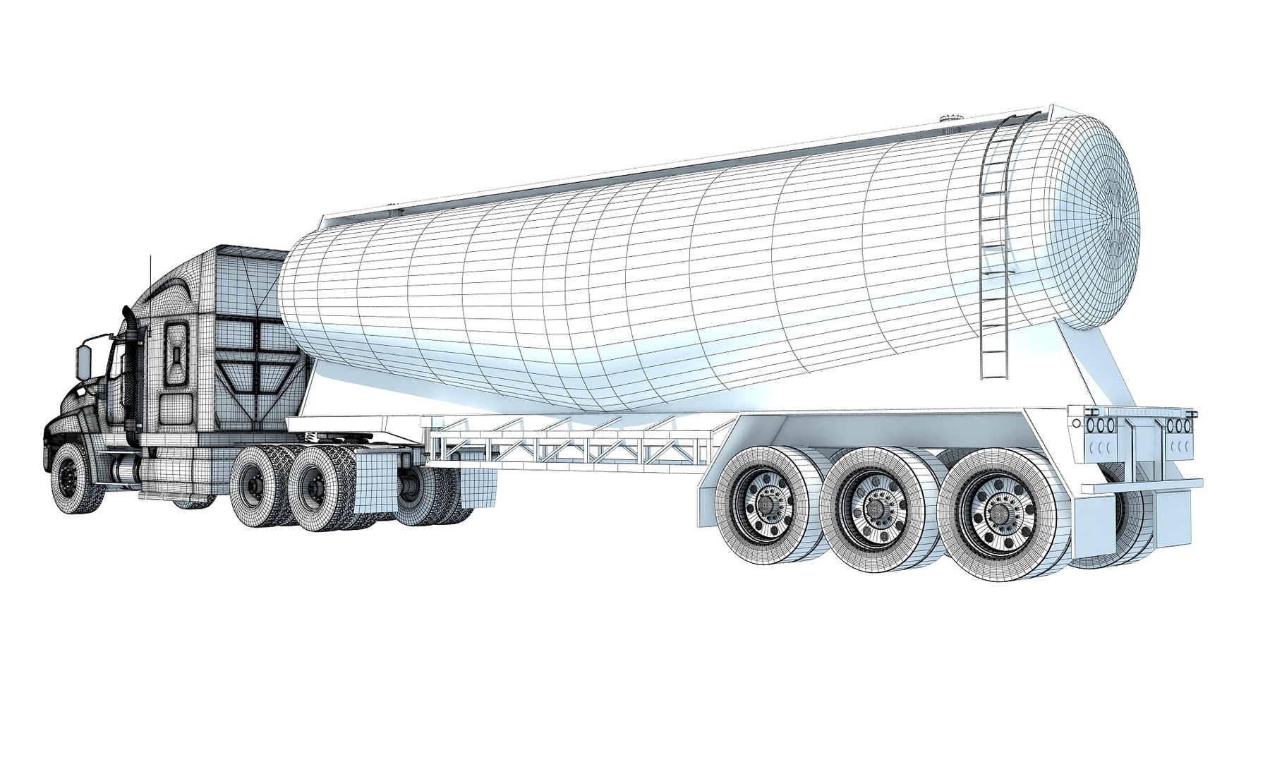 3D Truck Tanker Trailer - TurboSquid 1396694