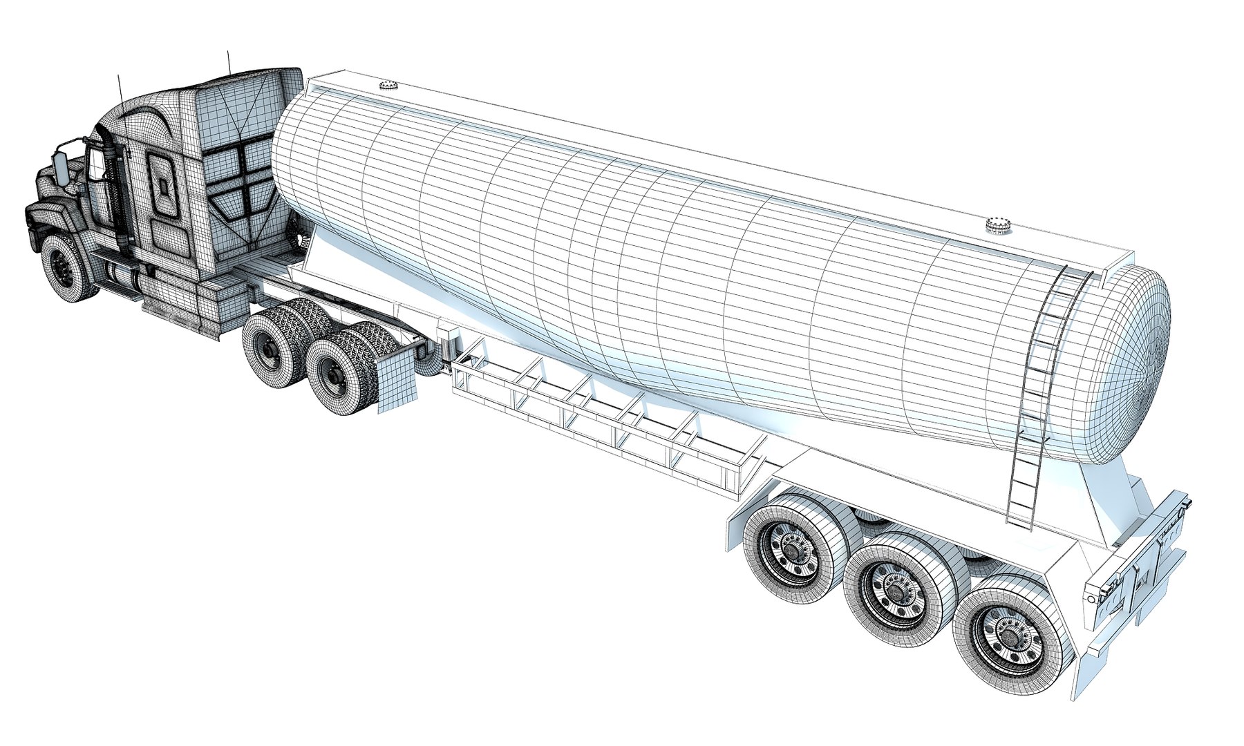 3D Truck Tanker Trailer - TurboSquid 1396694