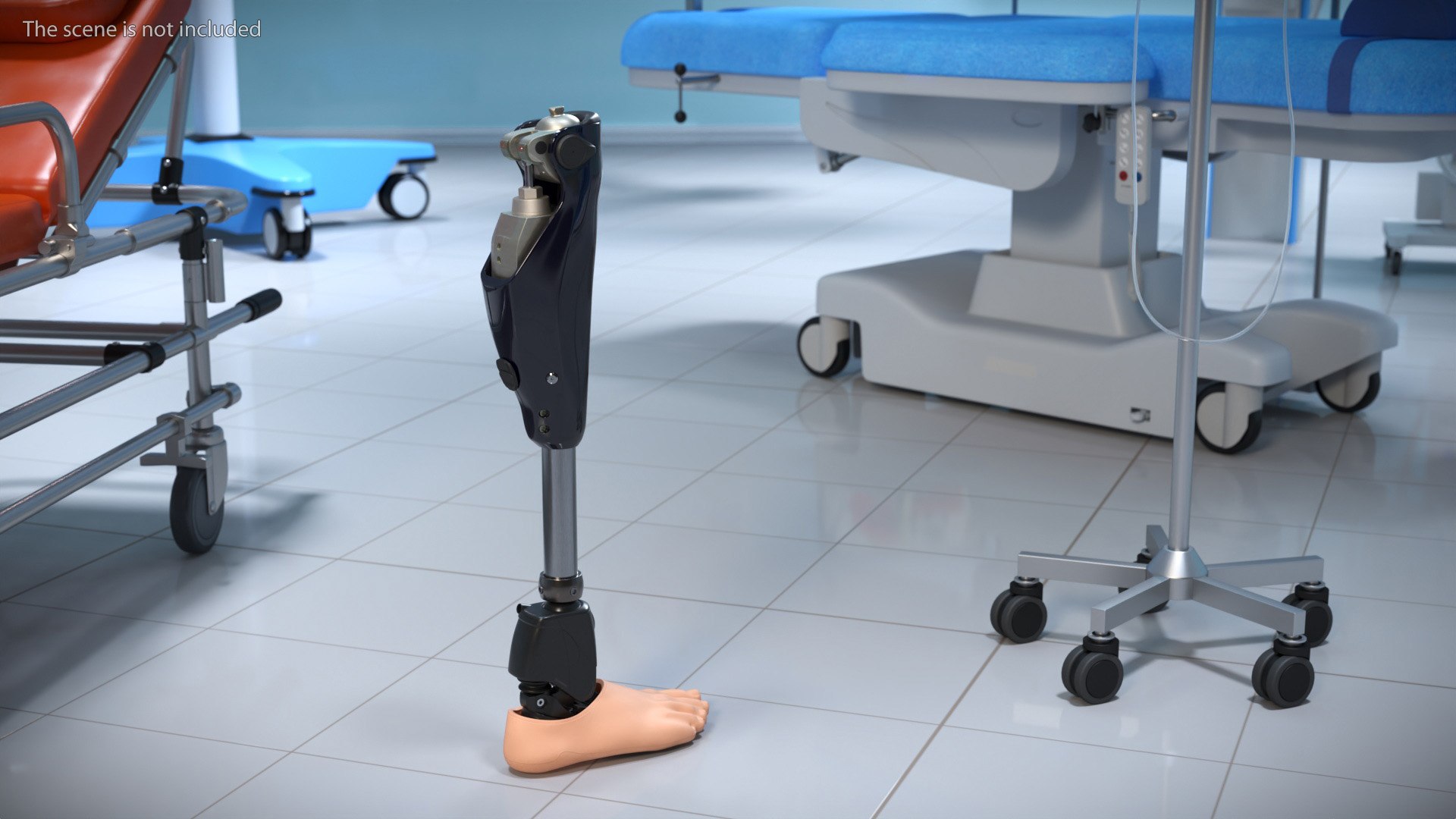 3D Microprocessor Prosthetic Leg With Foot Black Model - TurboSquid 2492274