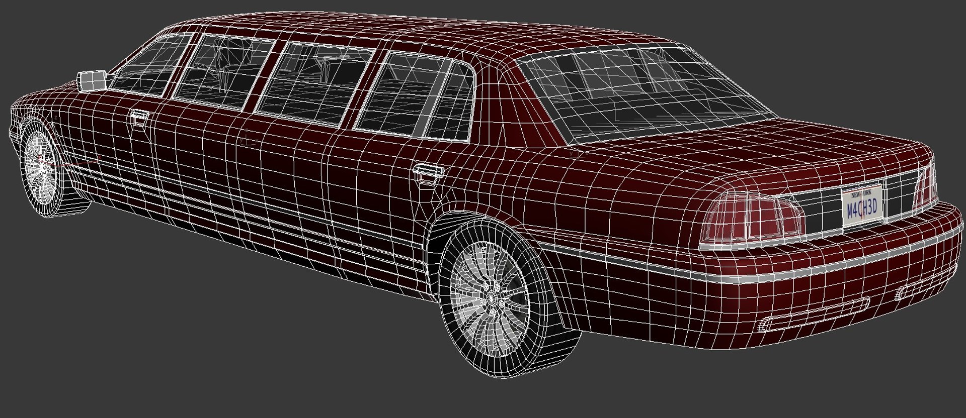 3d Generic Limousine Model