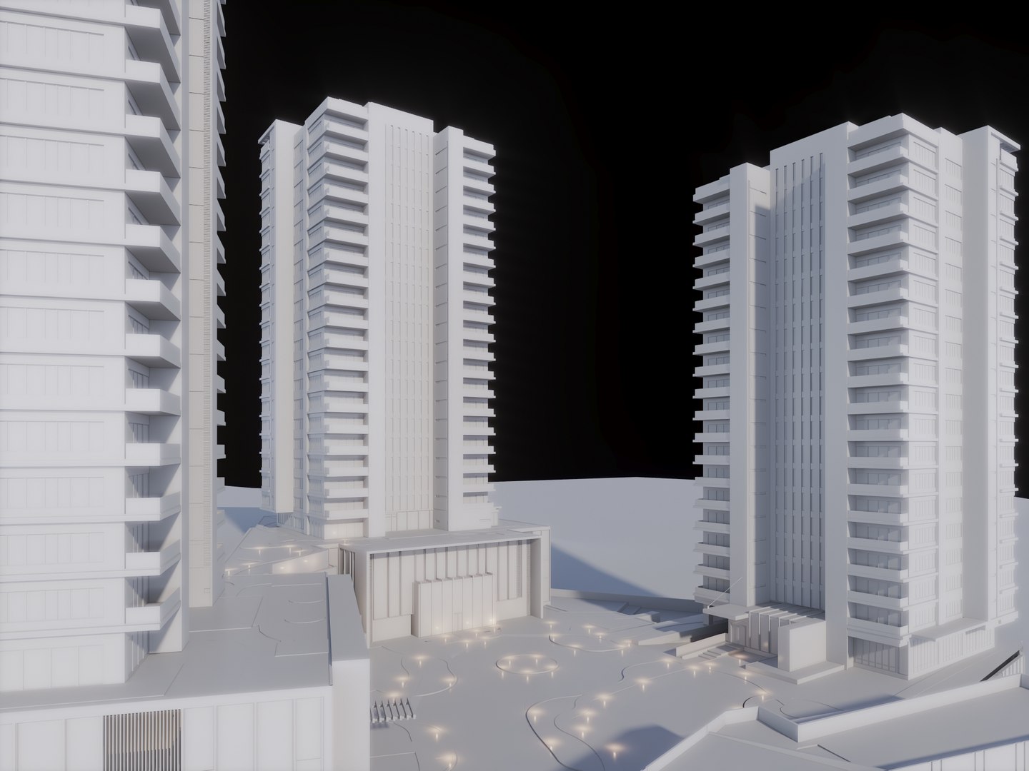 Mixed Use buildings 3D - TurboSquid 2007163