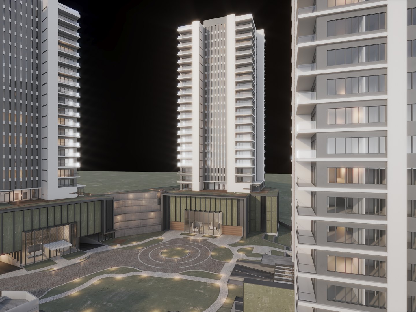 Mixed Use Buildings 3D - TurboSquid 2007163