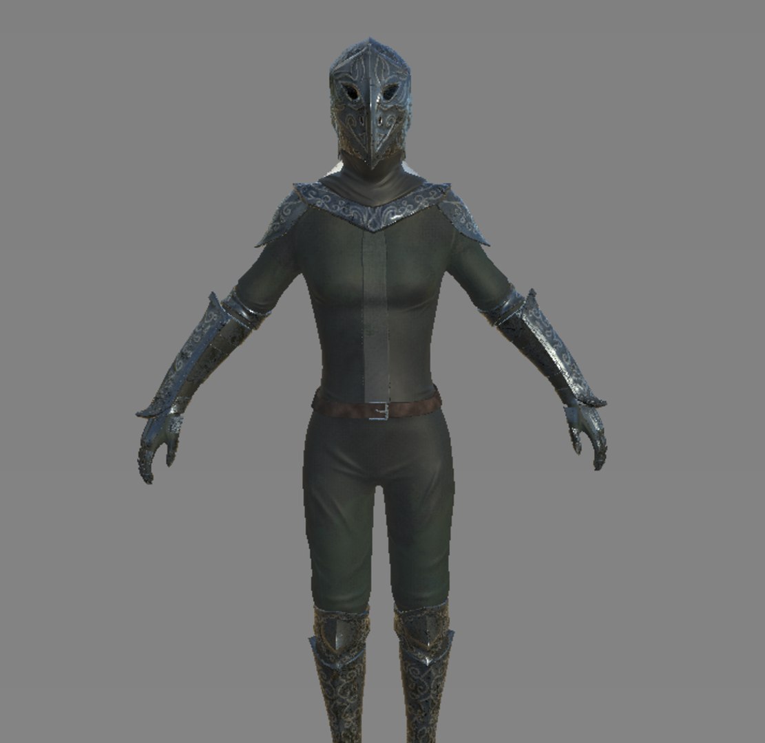 3D Raven Knight Low-poly - TurboSquid 1790930