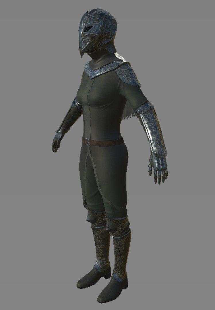 3D Raven Knight Low-poly - TurboSquid 1790930