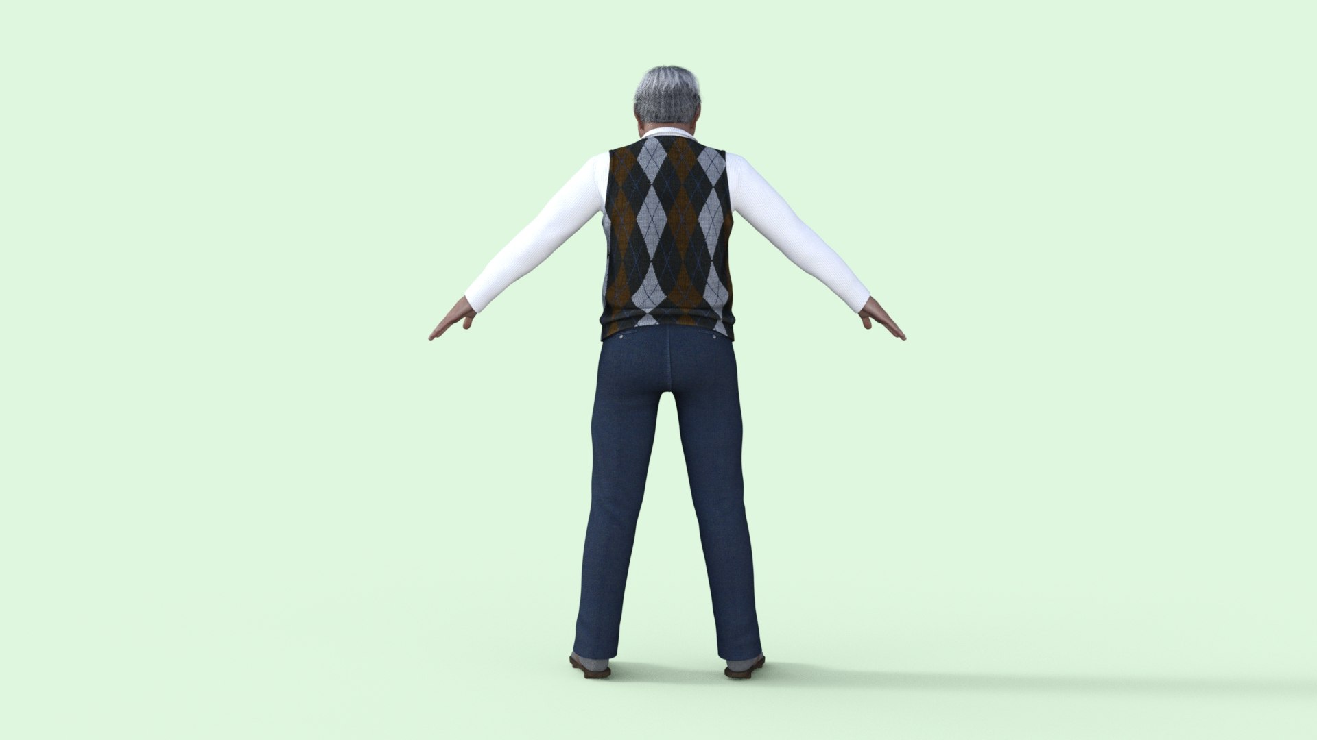3D Realistic Grandfather - TurboSquid 2146204