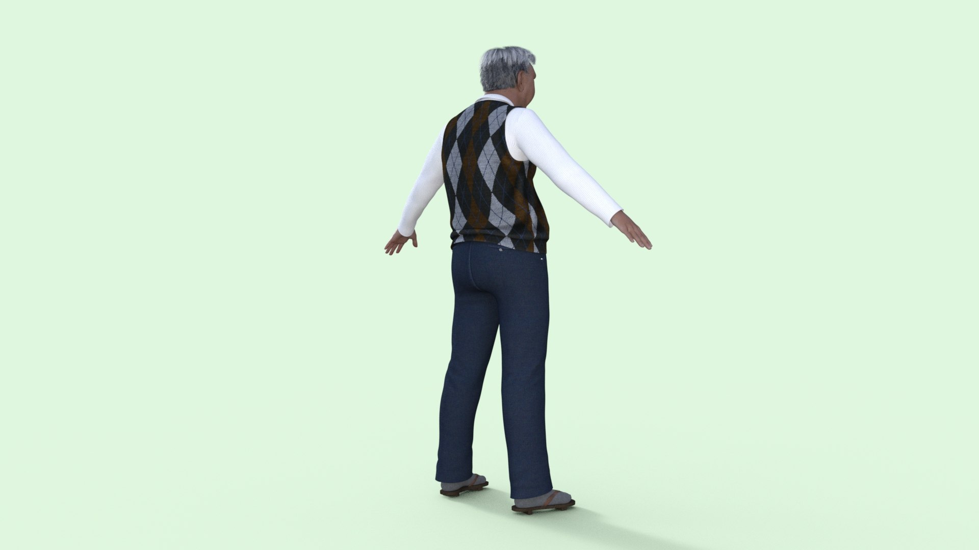 3D Realistic Grandfather - TurboSquid 2146204