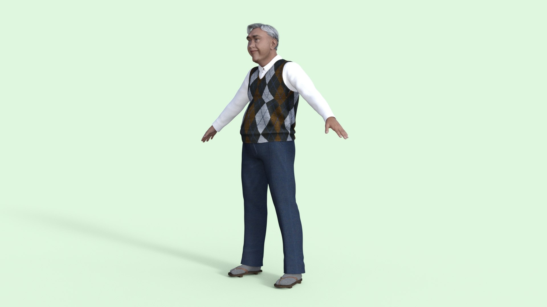 3D Realistic Grandfather - TurboSquid 2146204