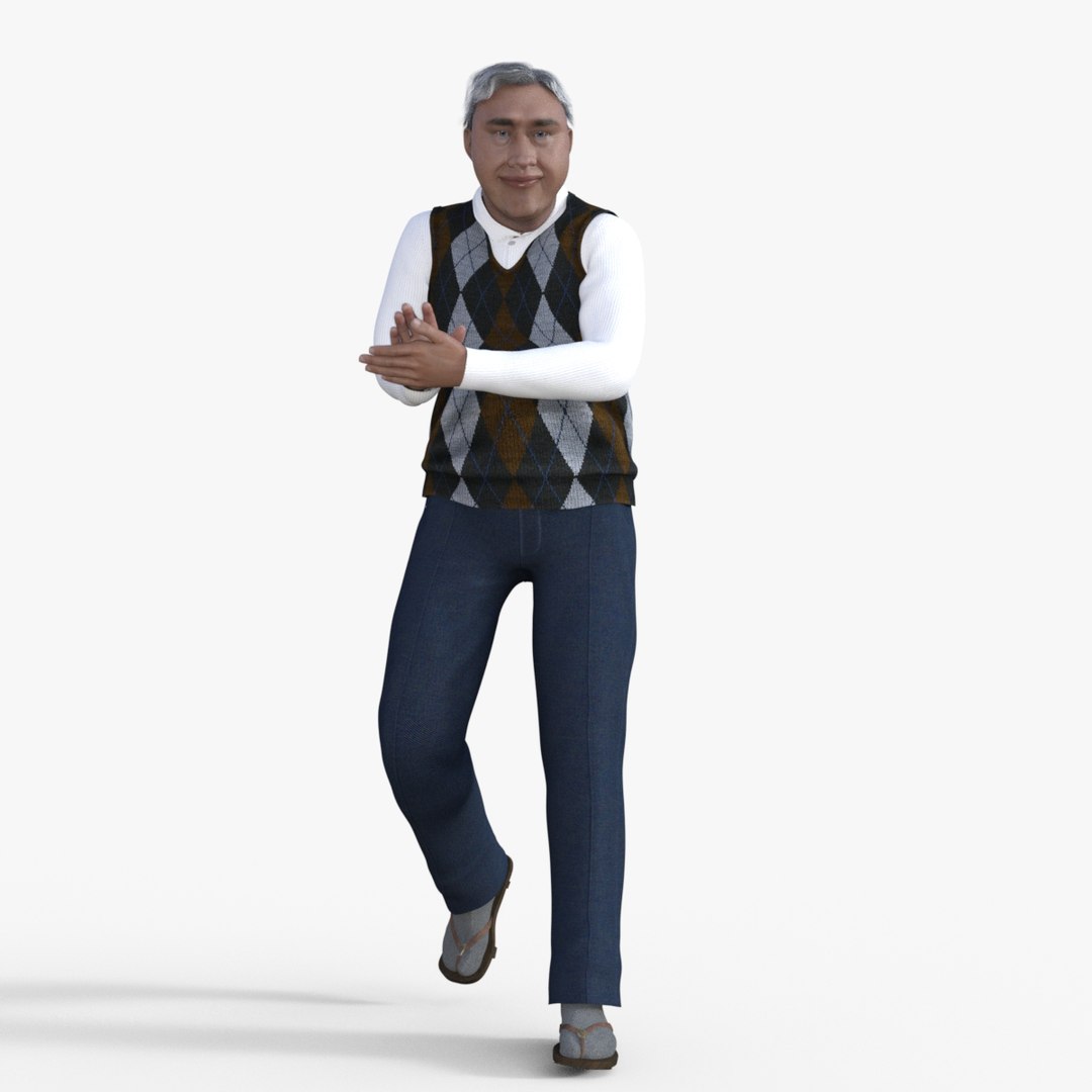 3D Realistic Grandfather - TurboSquid 2146204