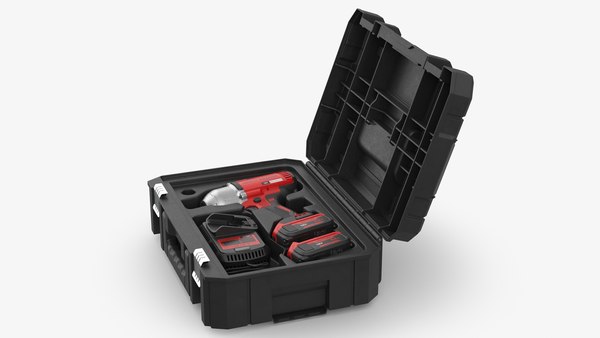 3D Impact Wrench with Charger and Box - TurboSquid 1756686