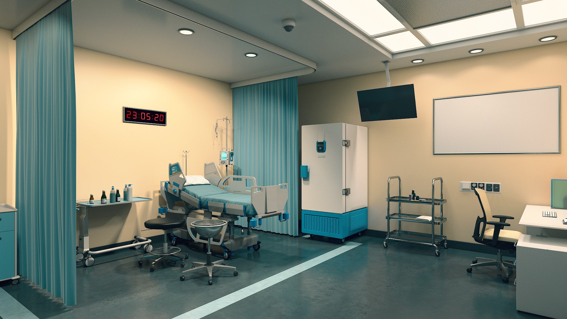 Vaccination Room 3D Model - TurboSquid 1676426