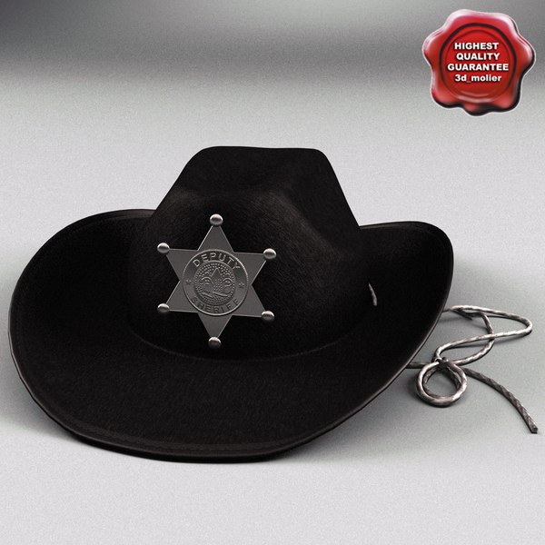 sheriff hat 3d max