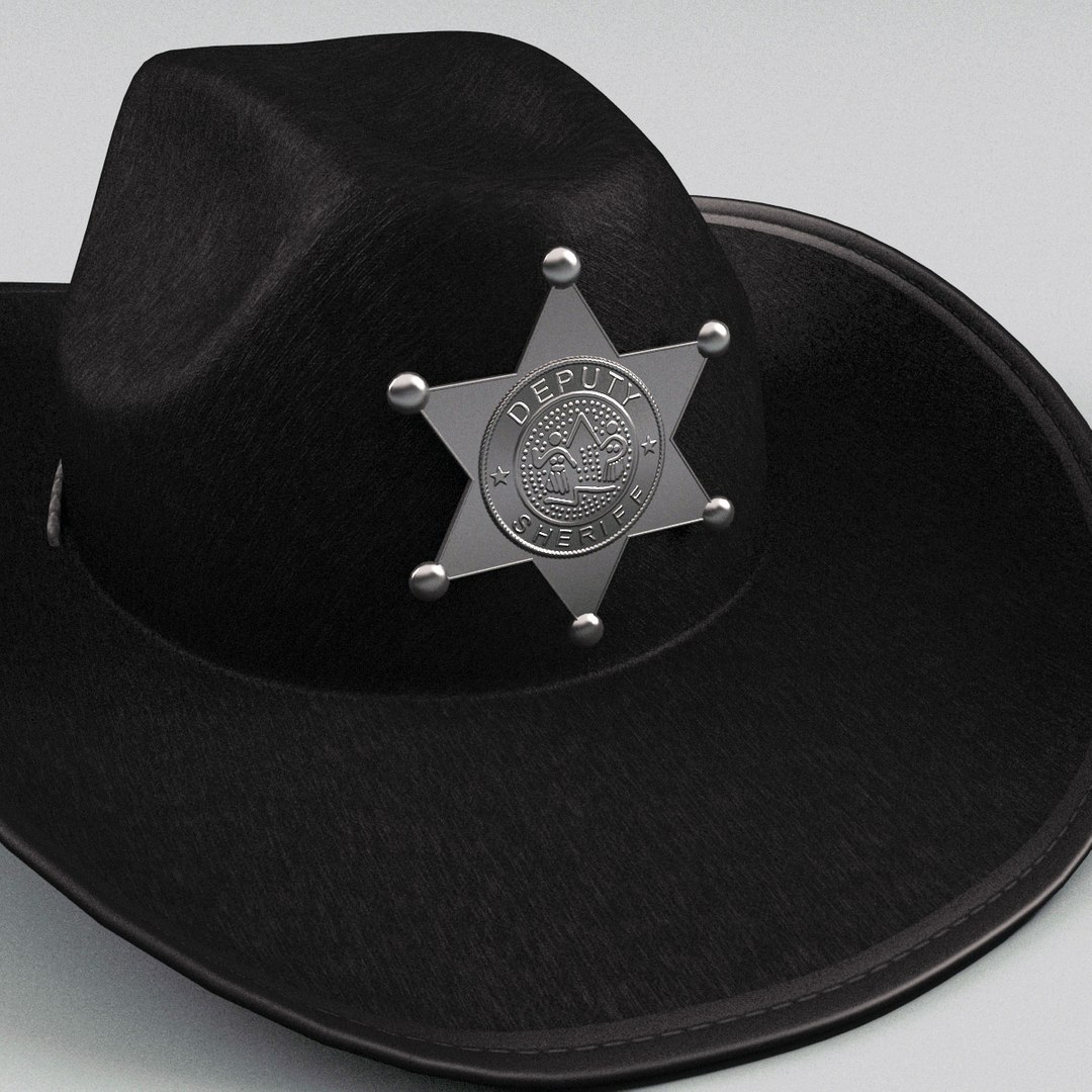 Black Sheriff Hat 3d Model